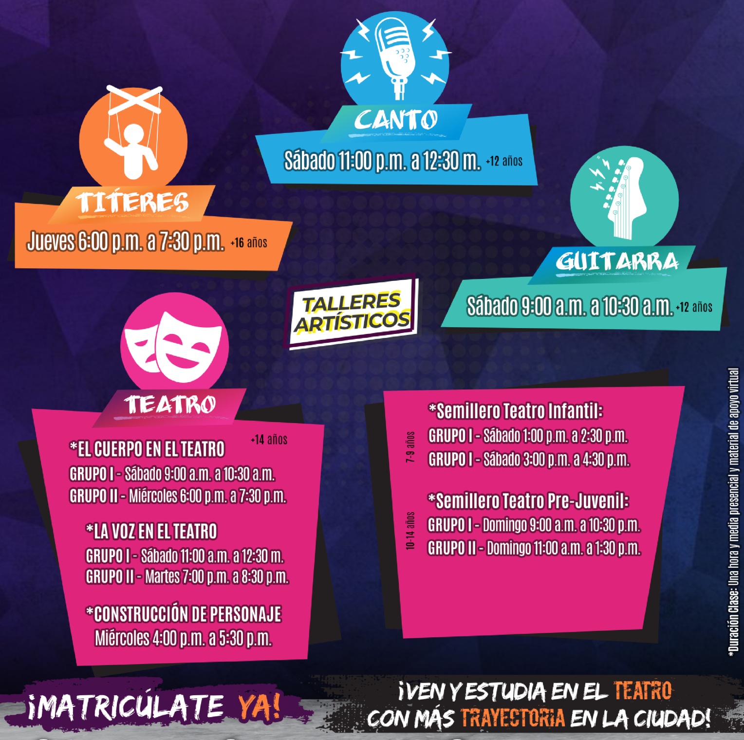 Matrículas a los talleres artísticos #EscuelaTaller | TECOC